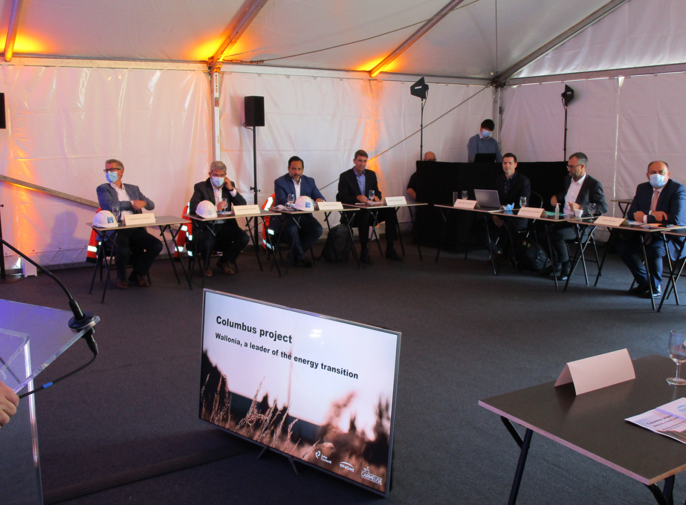 Minister Borsus visits the future Columbus site of Amercoeur | Carmeuse